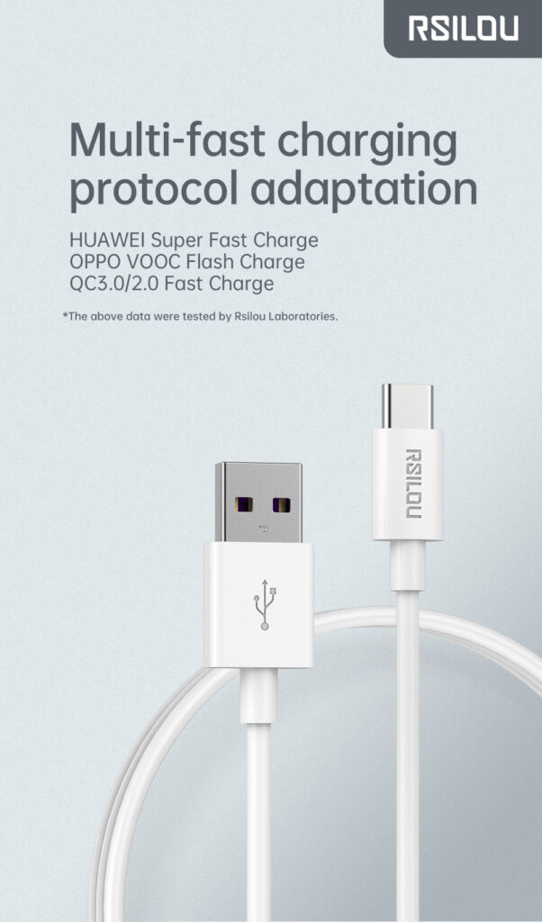 Rsilou R2009-001 USB-C to USB-A Cable, 120W, High Durability and ...